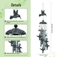 LUIISIS Hummingbird Wind Chimes, 4 Aluminum Tubes & 6 Bells, Outdoor ...