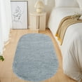 YEERSWAG Large 2.6 x 5.3ft Oval Fluffy Soft Area Rug for Bedroom, Plush ...