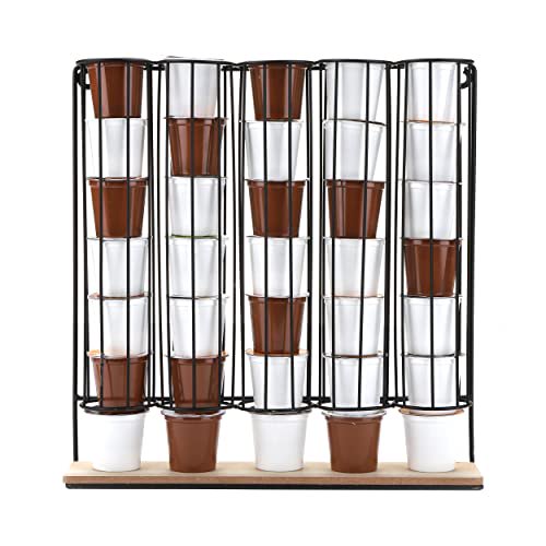 Mind Reader Wall Mount Single Serve Dispenser 5 Compartments, 35 Coffee ...