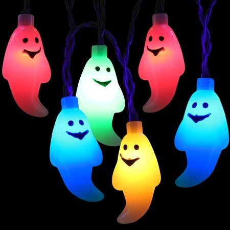 SHTUUYINGG Halloween String Lights, 30 Multi-Color Battery Powered LED ...