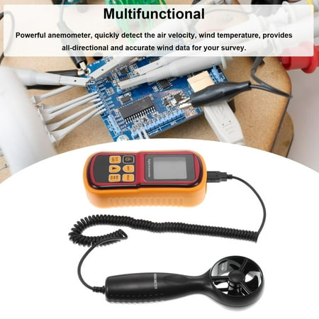 Multifunctional Anemometer Digital LCD Backlight Display Wind Speed ...