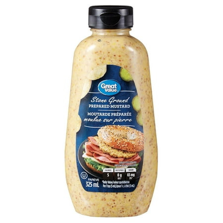Moutarde préparée moulue sur pierre Great Value 325 ml - Walmart.ca