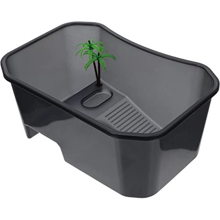 TOOAD Open Turtle Tank avec Sunbed Eco Tank Amphibious Turtle Tank Noir ...
