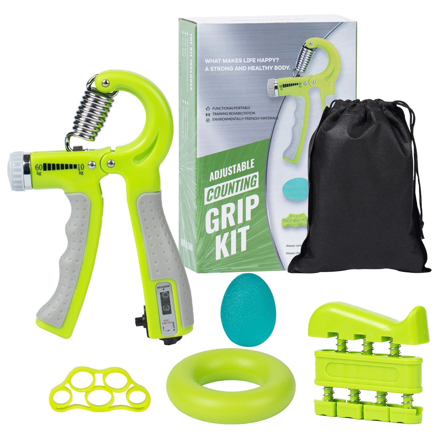 DomKom Hand Grip Strengthener kit(5 Pack),Grip Strength Trainer ...