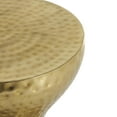 DecMode Gold Metal Hammered Accent Table - Walmart.com