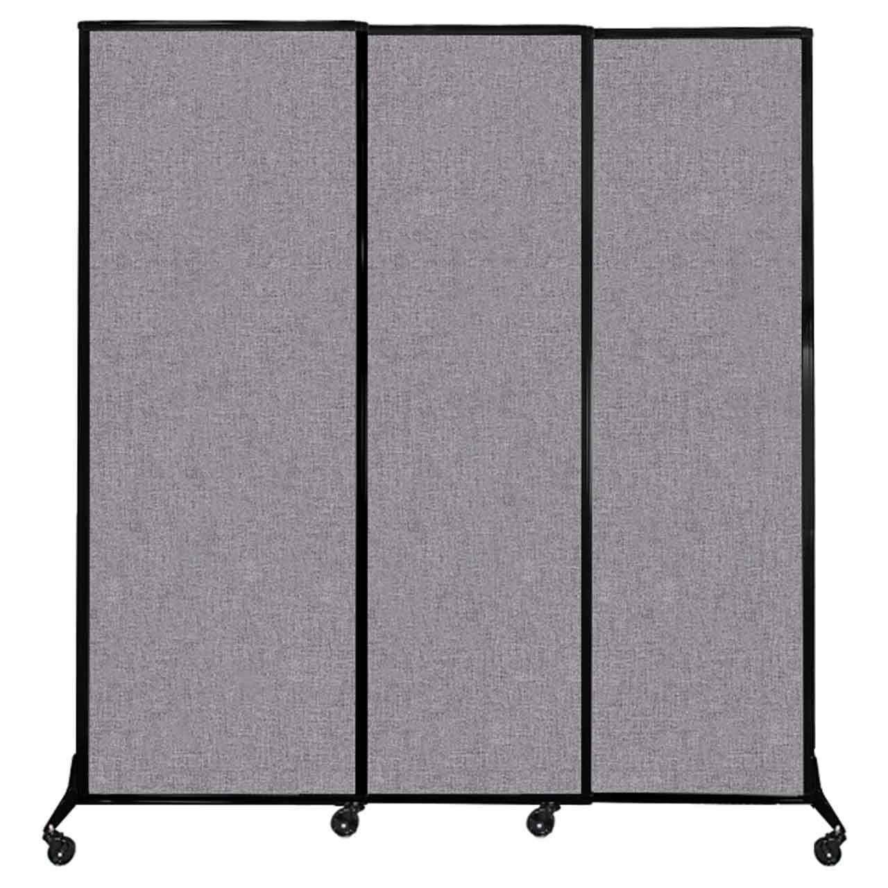 Versare QuickWall Sliding Portable Partition | Black Frame | 7' x 7'4 ...