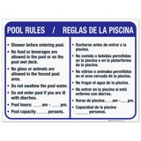 Swimming Pool Rules Bilingual Sign, Spanish English , - Walmart.com