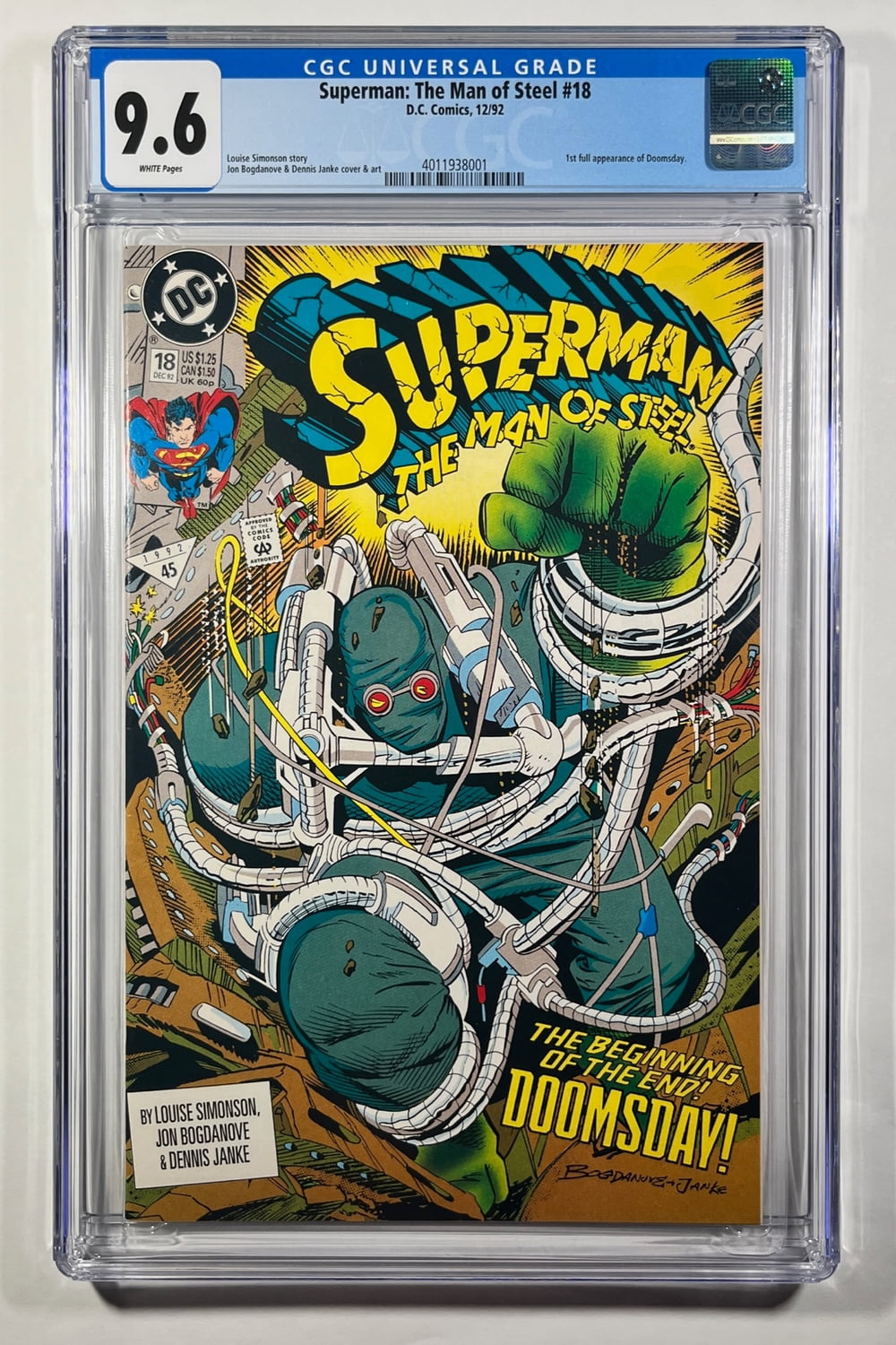 Superman: The Man of Steel #18 - CGC 9.6 Comic Book - Walmart.com