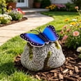 Orangide Solar Stone Butterfly Light Illuminated Garden Decor with ...