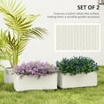 Outsunny Railing Planter Box (2 Pack, 20 Inch), Hanging Flower Pots ...