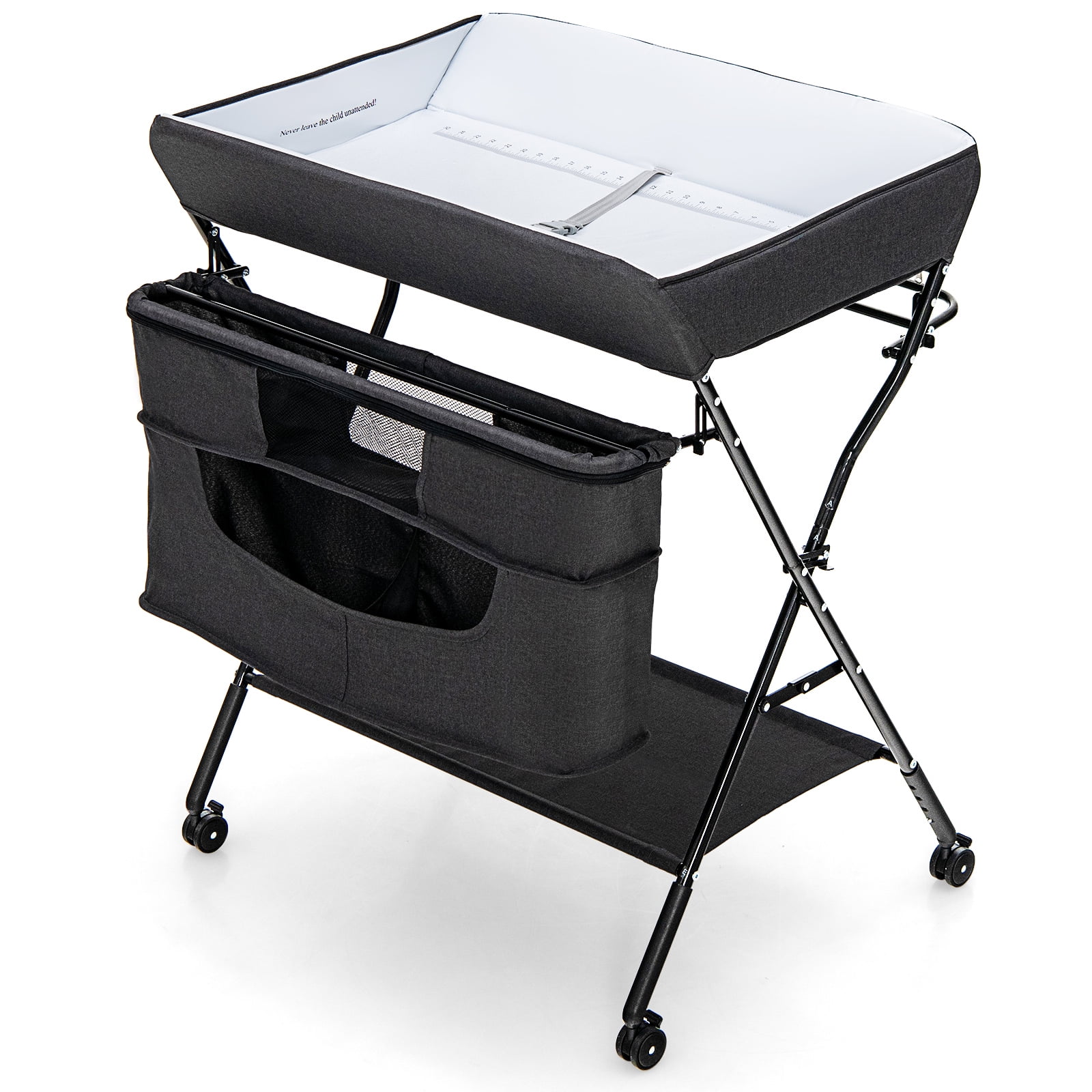 Topbuy Portable Baby Changing Table Folding Newborn Nursery Organizer ...