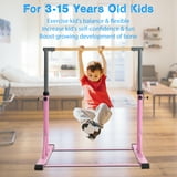 Gymnastics Bar Set with Rings, Metal Gymnastics Horizontal Kip Bar ...