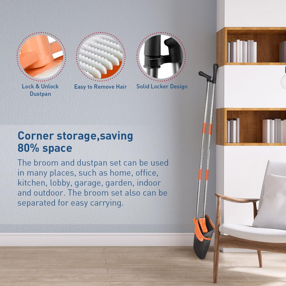 Extended Handle Broom and Dustpan Set - Ideal for Nepal | Ubuy