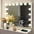 23×19 Inch Hollywood LED Vanity Makeup Mirror, 15 Bulbs 3 Modes ...
