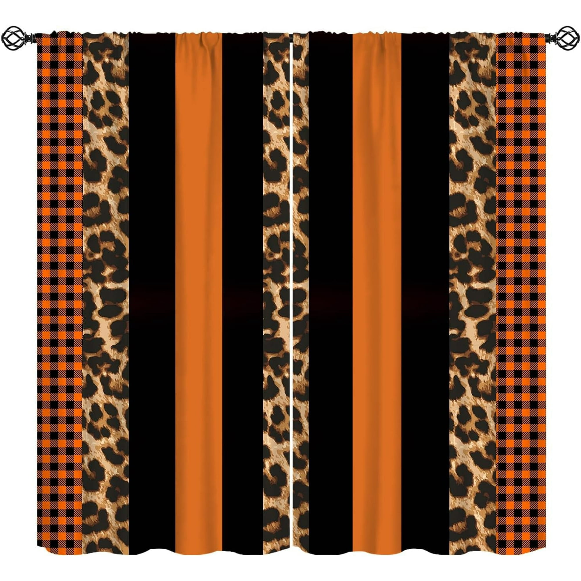 Click here for 8ucgxarj Orange Leopard Curtains  Zebra Leopard Or... prices