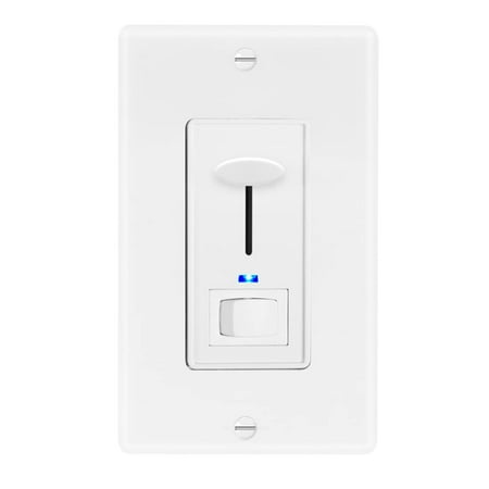 Maxxima Dimmer Electrical Light Switch with Blue Indicator Light, LED ...