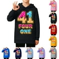Number 41 Graphic Hoodie - 41 Meme Funny Kid Hooded,41 Ice Cream Drip ...