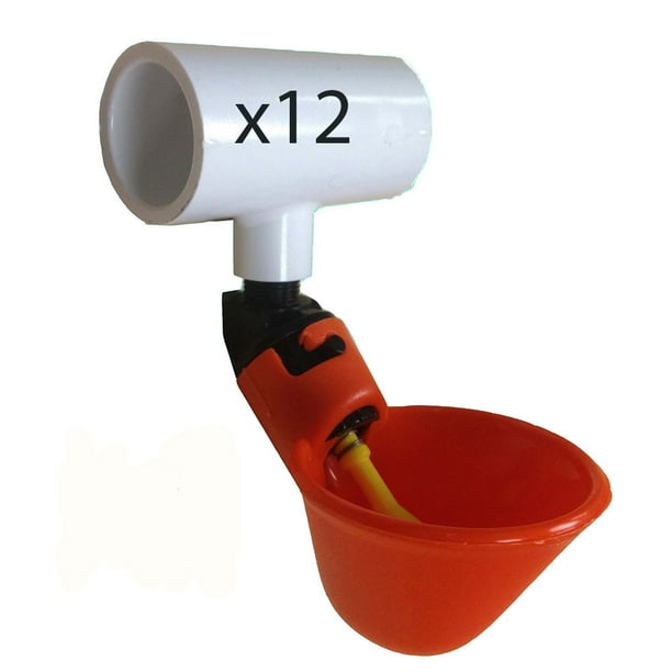 12 Automatic Waterer Drinker Cups chicken Coop Poultry Chook Bird ...