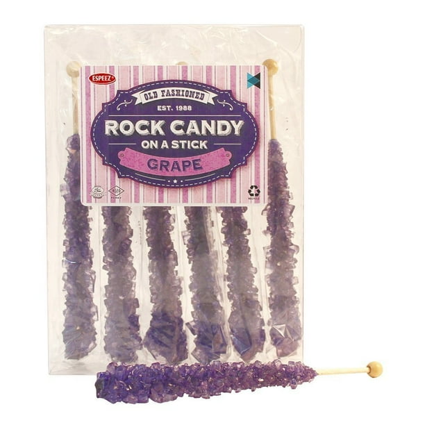 Extra Large Rock Candy Sticks: 6 Purple Rock Candy Sticks - Grape ...