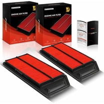A-Premium 2-PC Engine Air Filter Compatible with Honda Civic 2002-2005 ...