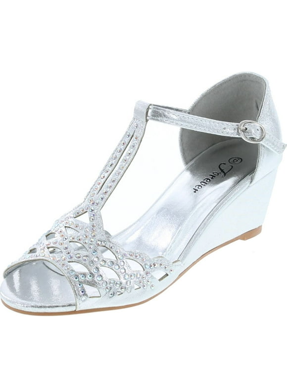 Silver Wedge Sandals