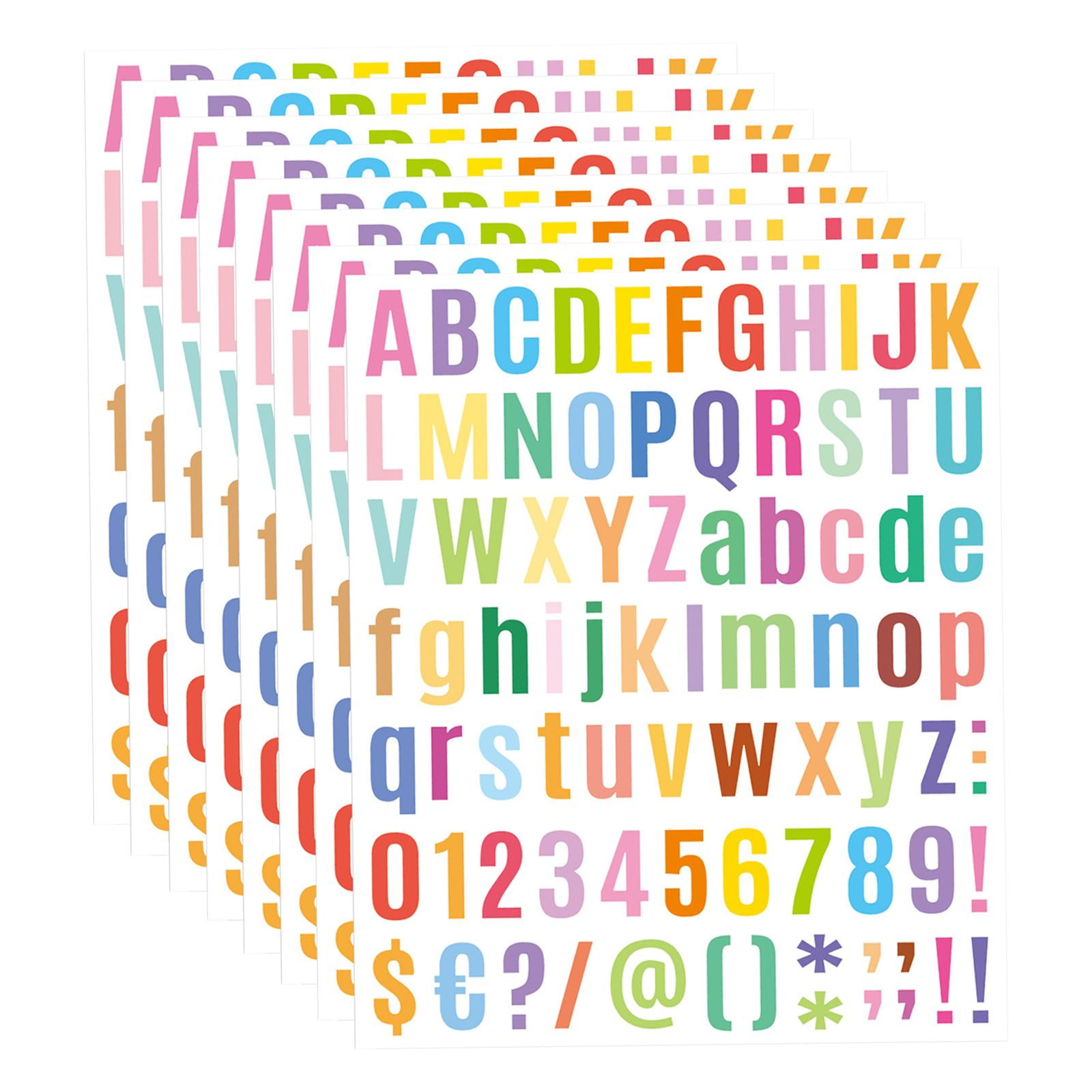 Calcomanías de letras coloridas Calcomanías de letras decorativas ...