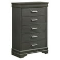 Brooklyn Modern 5 Drawers Chest made with Wood in Gray - Walmart.com