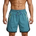 Ceisia Men's Quick Dry Athletic Shorts with Zipper Pockets and Colorful ...