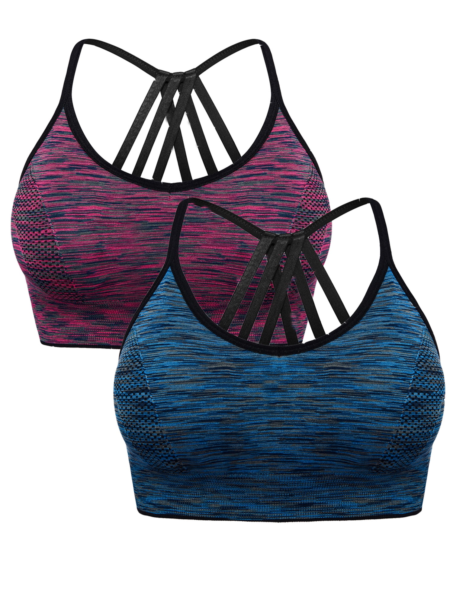 FUTATA 1-3 Pack Sports Bras For Women Longline Padded Bras Criss-Cross ...