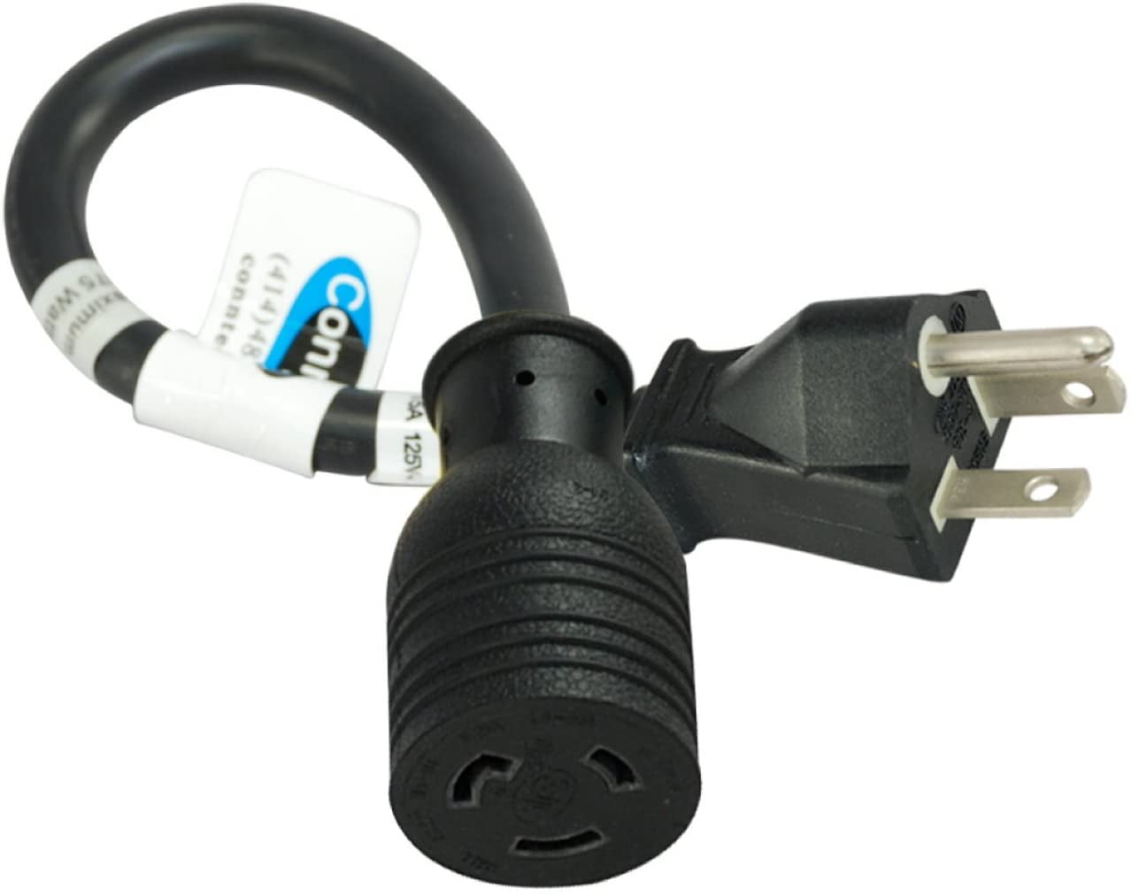 Conntek 1F520L520 NEMA 5-20P 20-Amp 125-volt Male Plug to 20-Amp 125 ...