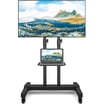 Samsung Modern Portable Rolling Dual Mobile TV Stand with Adjustable ...