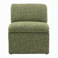 Kami Accent Chair-Curved Open Base-Armless Modern Green Boucle ...