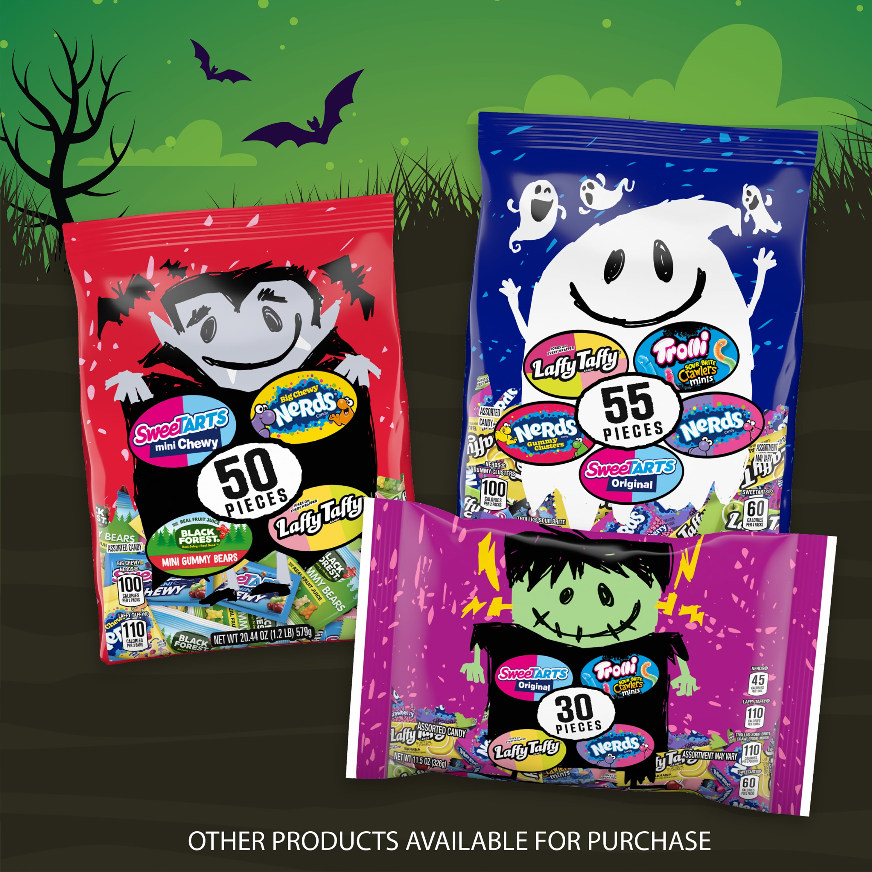 Dracula Goodies Halloween Candy Mixed Bag, SweeTARTS, Nerds, Black ...