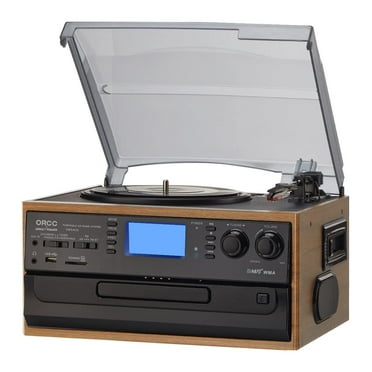 Jensen All-In-One Hi-Fi: CD Player Turntable, Digital AM/FM, Tape ...