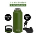 MIRA 32 oz Stainless Steel Insulated Sports Water Bottle - 2 Caps ...