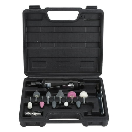 QIILU Air Die Grinder Kit,16Pcs Air Die Grinder Kit Pneumatic Straight ...