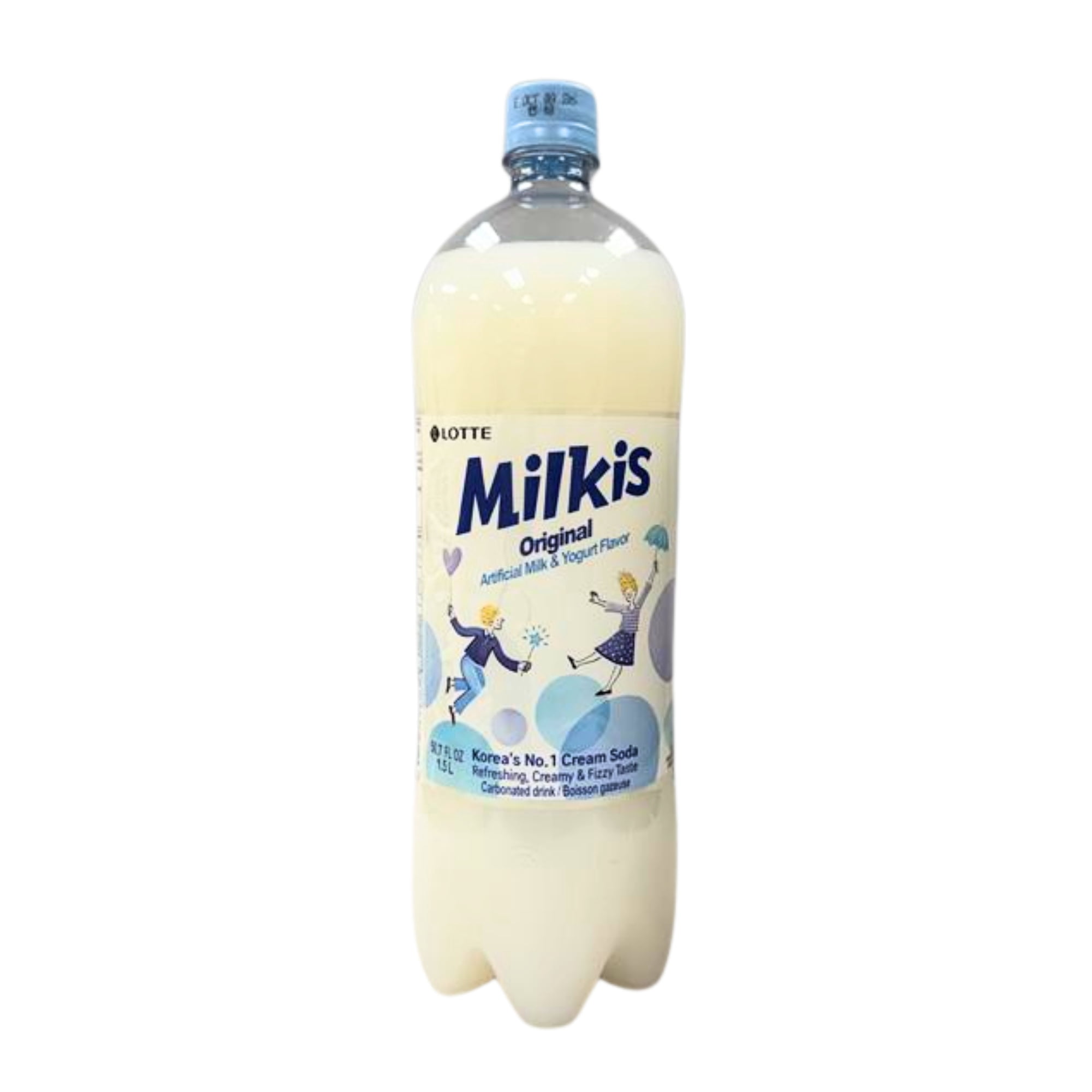 Lotte Milkis Carbonated Milk & Yogurt Flavored Soft Drink, , Contains ...