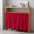 Cabinet Curtains 35"W x 35"L, Pure Red Sink Skirt for Bathroom Kitchen ...