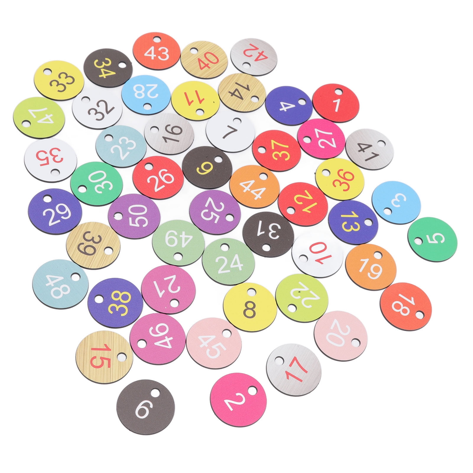 FitBest 50Pcs Round Plastic Number Tags Plastic Number Labels For ...