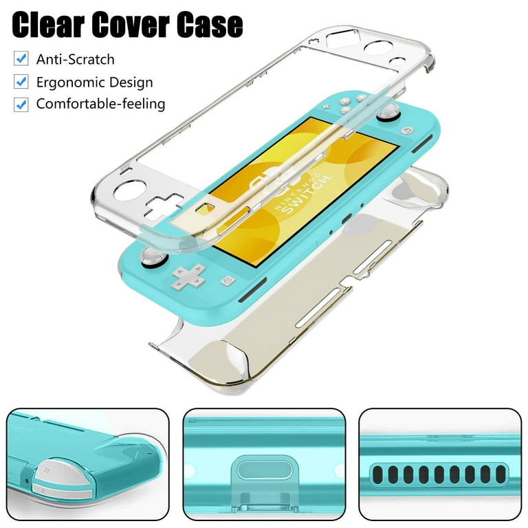 Accessories Kit for Nintendo Switch Lite HFDR 7 in 1 Accessories Bundle with Carrying Case Protective Cover Case Tempered Glass Screen Protector