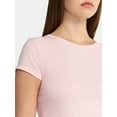 No Boundaries Crew Neck Tee with Short Sleeves, 1 or 3-Pack, Women’s ...