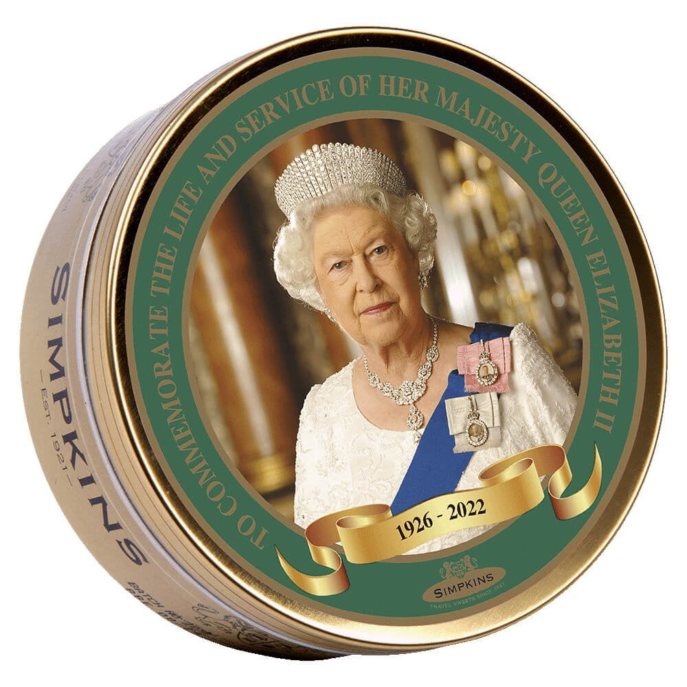Simpkins Queen Elizabeth ll Commemorative Travel Tin 175g 6 Pack ...