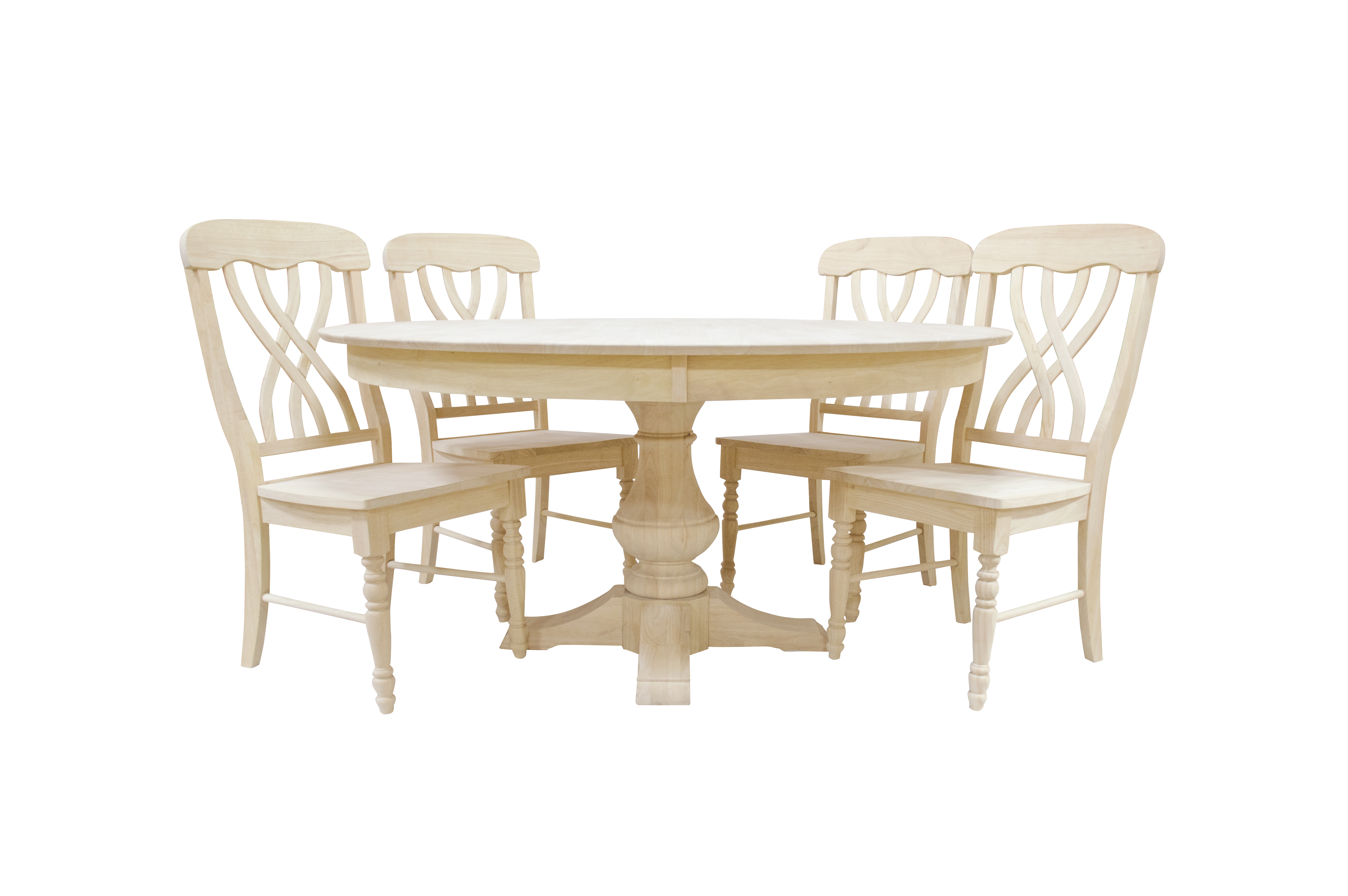 BingLTD - 52" Wide 30" Tall Taylor Round Dining Table Set for Kitchen ...