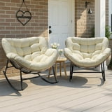 RADIATA Outdoor Indoor Papasan Rocking Chair 2PCS Oversized Wicker ...