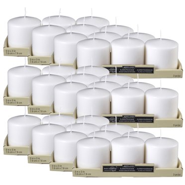 Bulk Plain Clear White Glass Votive Candles by Ashland Basic Elements ...