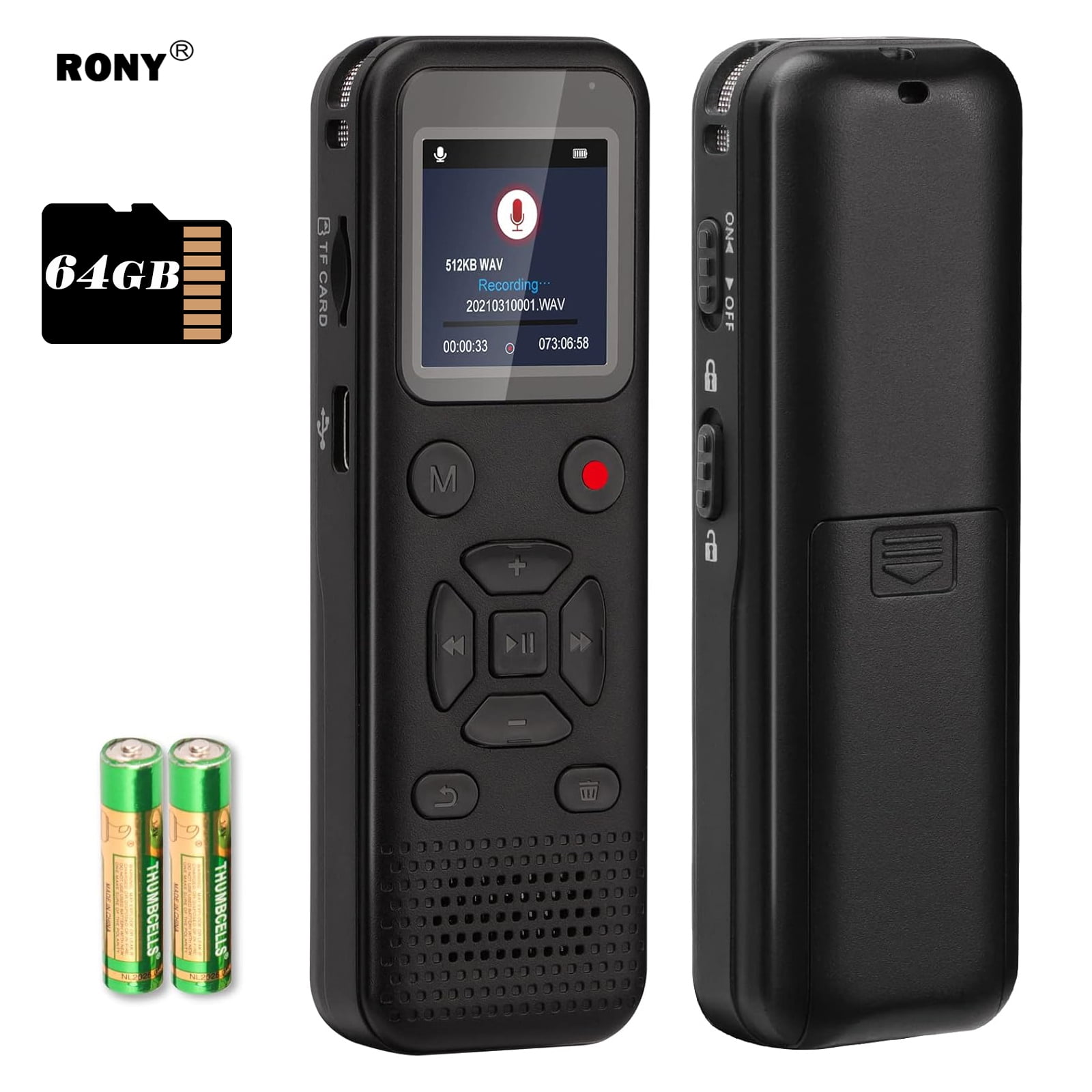 Click here for Rony 72gb Digital Voice Activated Recorder: Portab... prices
