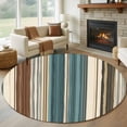 5ft Round Rug Teal Boho Stripes Area Rugs for Living Room Bedroom ...
