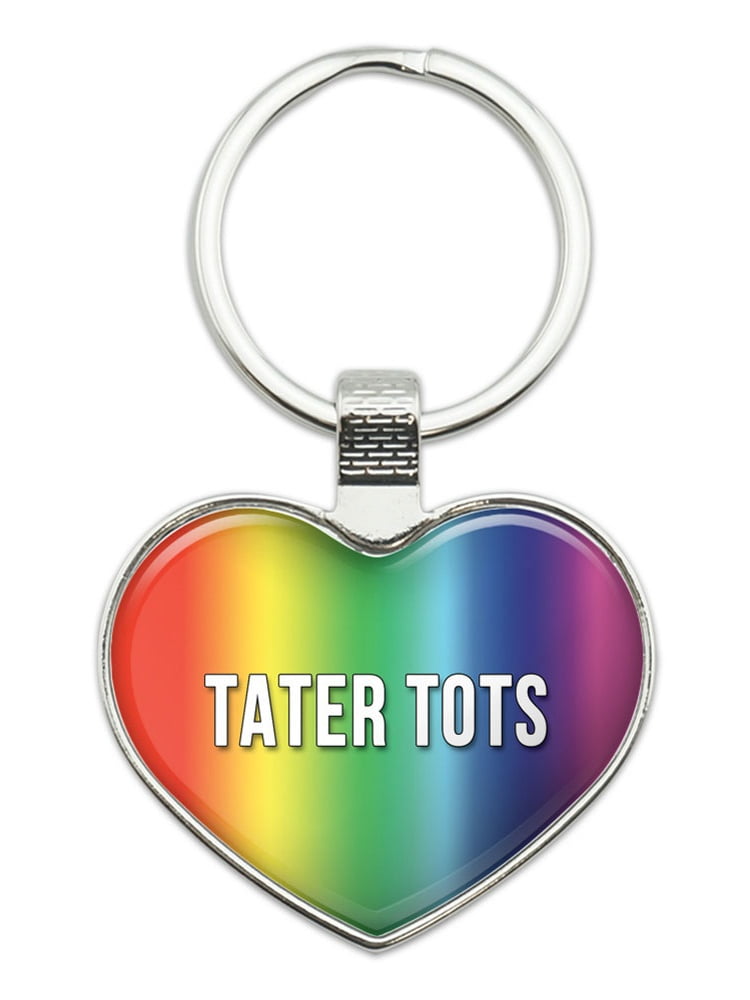 I Love Tater Tots Heart Metal Key Chain - Walmart.com