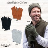 Britt's Knits Craftsman Knitted Warm Tech-Friendly Gloves - Rust (Men's ...