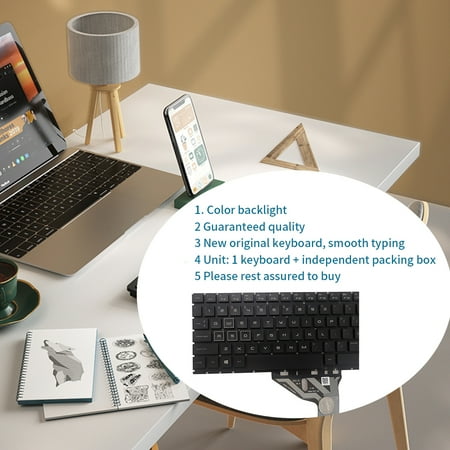 Backlight Plastic Built-in Keyboard US English Layout Wired Keypad ...